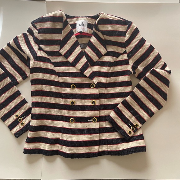 CAbi | Jackets & Coats | Cabi Striped Cruise Jacket Love Carol ...